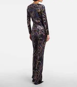 Etro Paisley Velvet Top