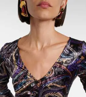 Etro Paisley Velvet Top