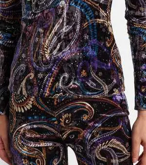 Etro Paisley Velvet Top