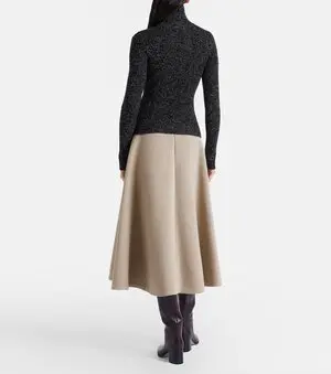 Max Mara Knitted Midi Skirt - Beige
