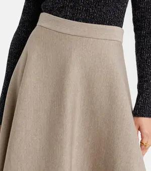 Max Mara Knitted Midi Skirt - Beige