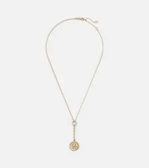 FOUNDRAE Karma 18kt Yellow Pendant Necklace With Diamonds - Gold