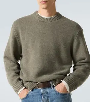 FRAME Crewneck Cashmere Sweater - Green