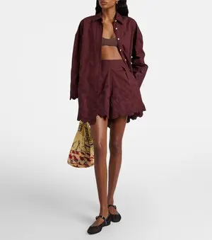 JULIET DUNN Embroidered Cotton Shirt