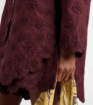 JULIET DUNN Embroidered Cotton Shirt