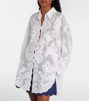 JULIET DUNN Embroidered Cotton Shirt