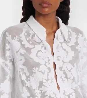 JULIET DUNN Embroidered Cotton Shirt