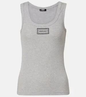 Versace Cotton-blend Top - Grey
