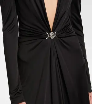 Versace Medusa Jersey Cocktail Dress - Black