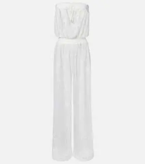 Melissa Odabash Viv Cotton-blend Jumpsuit - White