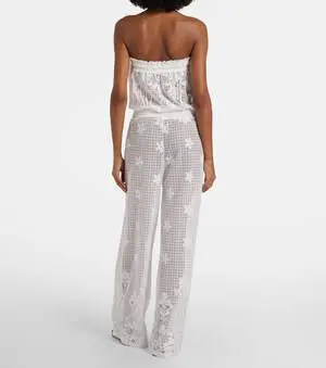 Melissa Odabash Viv Cotton-blend Jumpsuit - White