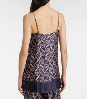 Faithfull The Brand Aina Printed Satin Camisole - Blue