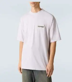 Balenciaga Logo Cotton Jersey T-shirt