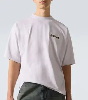 Balenciaga Logo Cotton Jersey T-shirt
