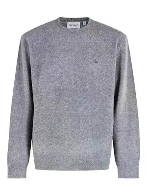 Carhartt Work In Progress Logo Crew-neck Sweater - Grey