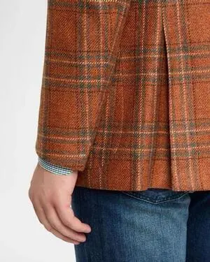 Kiton Cashmere Glen Plaid Sport Coat - Brown