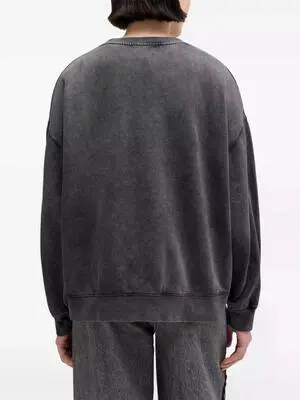 GANNI Graphic-print Sweatshirt - Grey