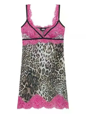 Gcds Animal-print Lace Dress
