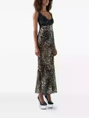 Gcds Lace Leopard Print Dress
