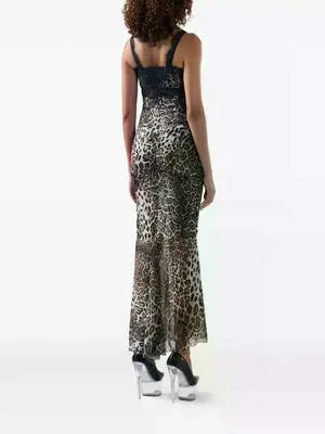 Gcds Lace Leopard Print Dress