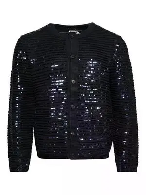 BODE Sequin-embellished Cardigan - Black