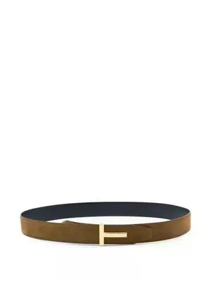 TOM FORD Buckle Leather Belt - Brown