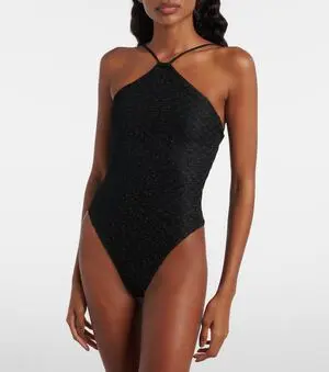 Missoni Zigzag Cutout Lamé Swimsuit