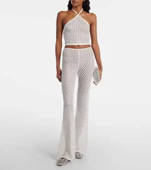 Missoni Open-knit Lamé Wide-leg Pants