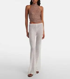 Missoni Open-knit Metallic Halterneck Top