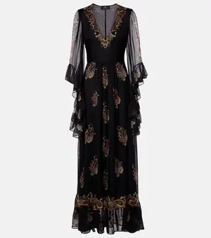 Etro Paisley Silk Maxi Dress
