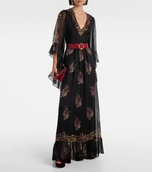 Etro Paisley Silk Maxi Dress