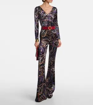 Etro Paisley Flared Pants - Multicoloured