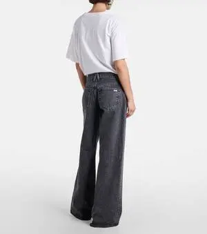 SLVRLAKE Mica Wide-leg Jeans - Black