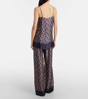 Faithfull The Brand Jensen Printed Satin Wide-leg Pants