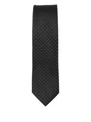 Emporio Armani Patterned Neck Tie - Black