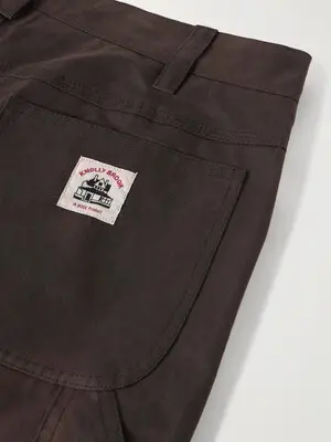 BODE Knolly Brook Straight-leg Waxed-cotton Trousers - Brown