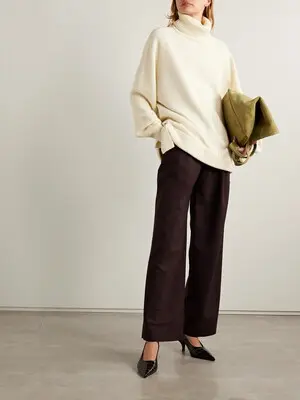 Tibi Oversized Cashmere Turtleneck Sweater