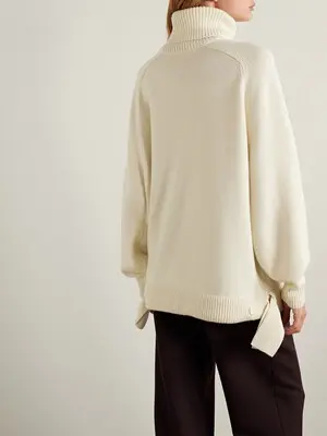 Tibi Oversized Cashmere Turtleneck Sweater