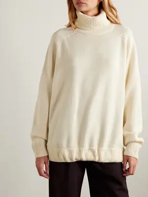 Tibi Oversized Cashmere Turtleneck Sweater
