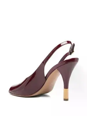 Chloé 100mm Heel Slingback Sandals - Red