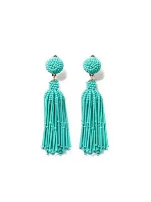 Carolina Herrera Tassel Drop Earrings - Blue