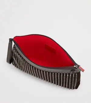 CHRISTIAN LOUBOUTIN Funky Spike Leather Pouch