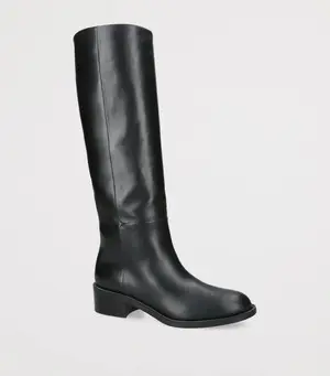 AQUAZZURA Leather Sellier Boots