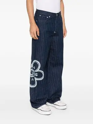 Kenzo Wide-leg Pinstripe Jeans