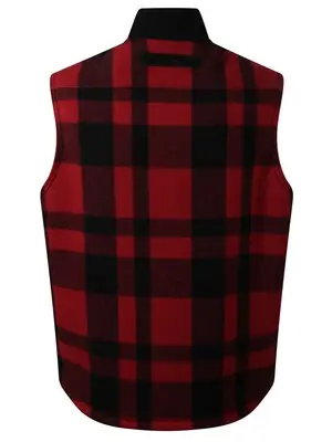 Junya Watanabe Mackinaw Wool And Leather Vest - Multi