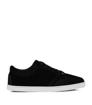 CHRISTIAN LOUBOUTIN Chambelisneak Crosta Calf Leather Sneakers - Black