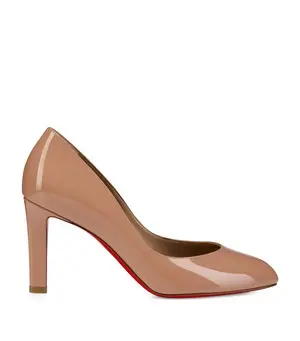 CHRISTIAN LOUBOUTIN Fannylove 85 Leather Pumps - Nude