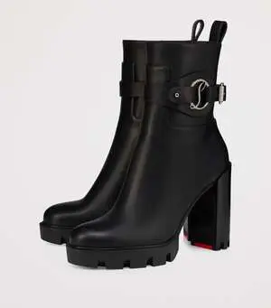 CHRISTIAN LOUBOUTIN Dianouchette Lug Leather Ankle Boots