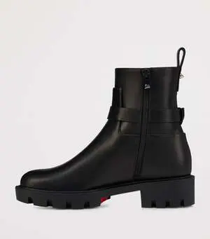 CHRISTIAN LOUBOUTIN Dianouchette Lug Leather Ankle Boots
