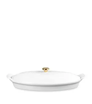 LE CREUSET Cast Iron Fish Baker Oven Dish - White
